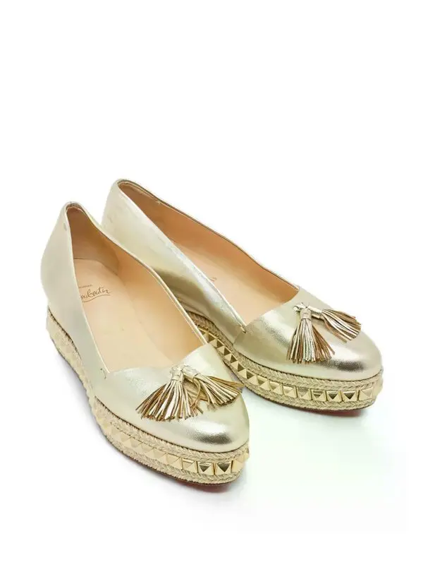 CHRISTIAN LOUBOUTIN Carmel Tassel Wedge Shoes