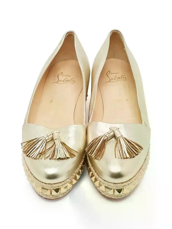 CHRISTIAN LOUBOUTIN Carmel Tassel Wedge Shoes