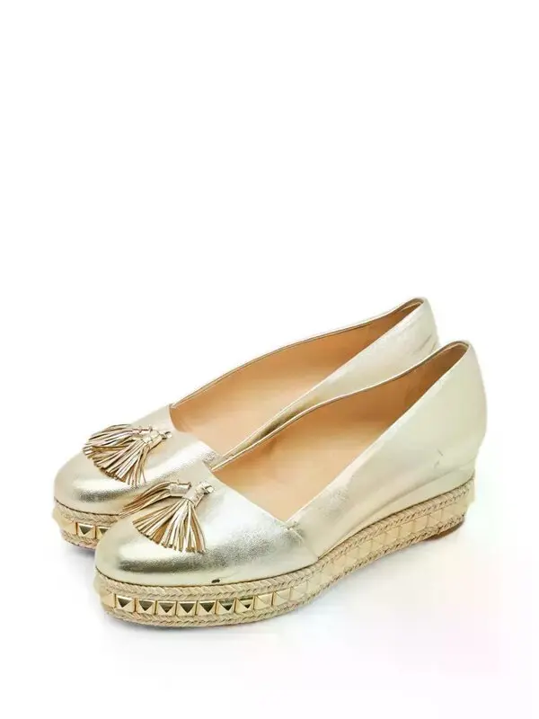 CHRISTIAN LOUBOUTIN Carmel Tassel Wedge Shoes