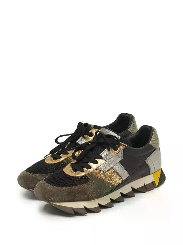 Dolce & Gabbana Panelled Glitter Low-top Sneakers