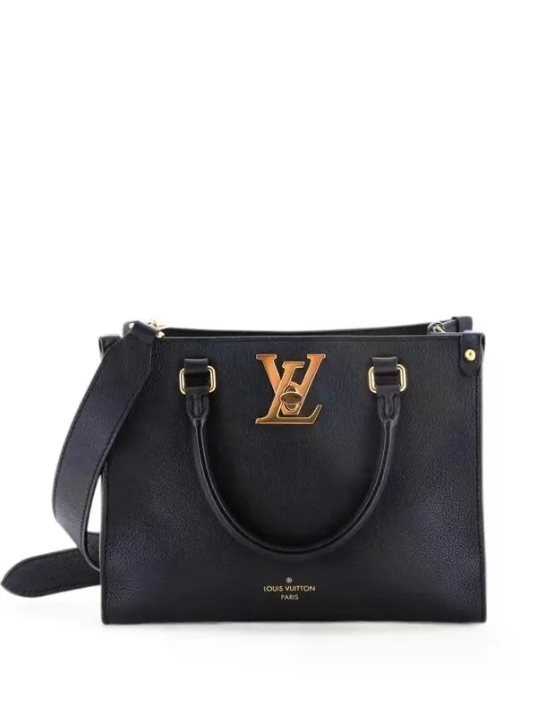 LOUIS VUITTON Lock & Go Leather Tote Bag