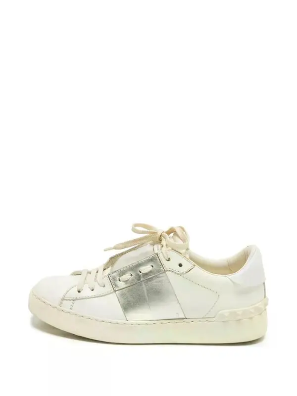 Valentino Garavani Open Leather Sneakers - Neutrals