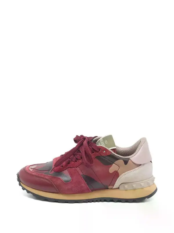 Valentino Garavani Rockrunner Camouflage Sneakers - Red