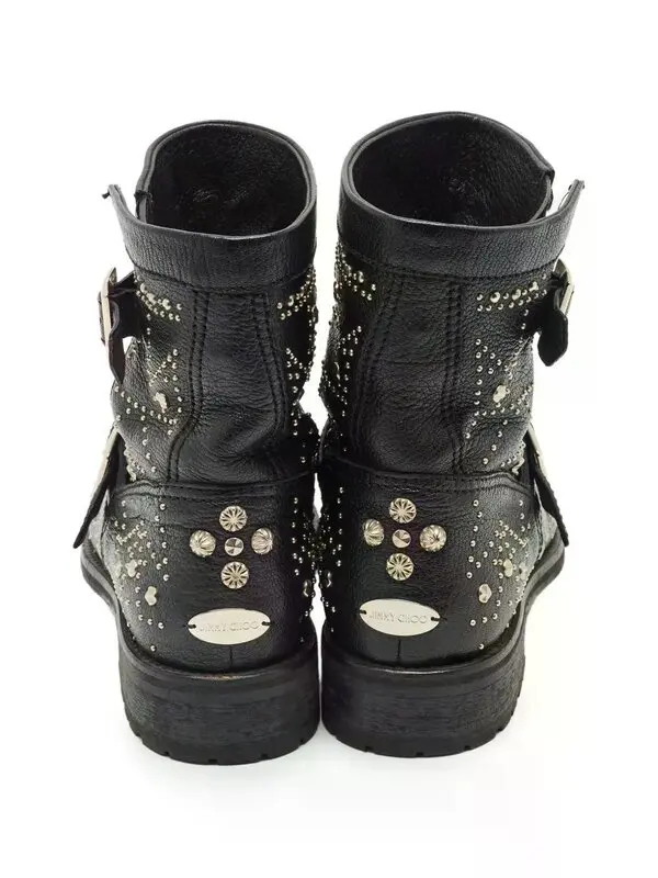 JIMMY CHOO Studded Biker Boots