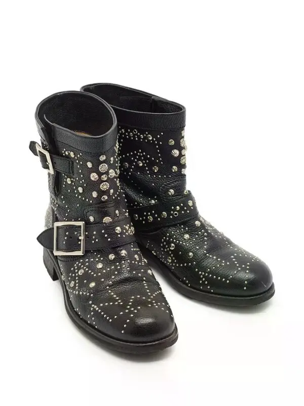 JIMMY CHOO Studded Biker Boots