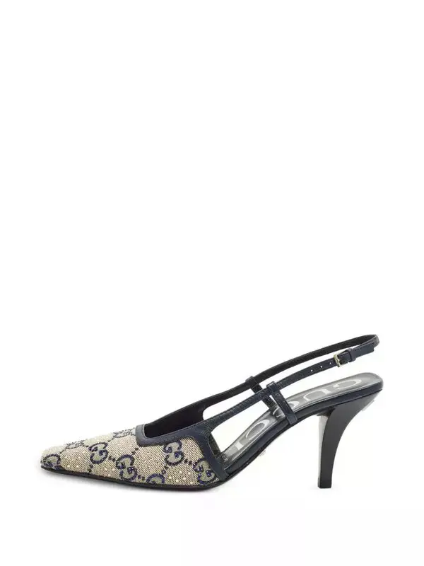 Gucci Gg Crystal-embellished Slingback Pumps
