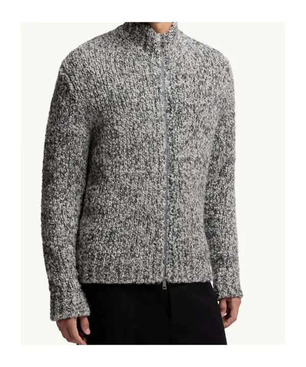 Moncler Wool Alpaca Zip-up Cardigan