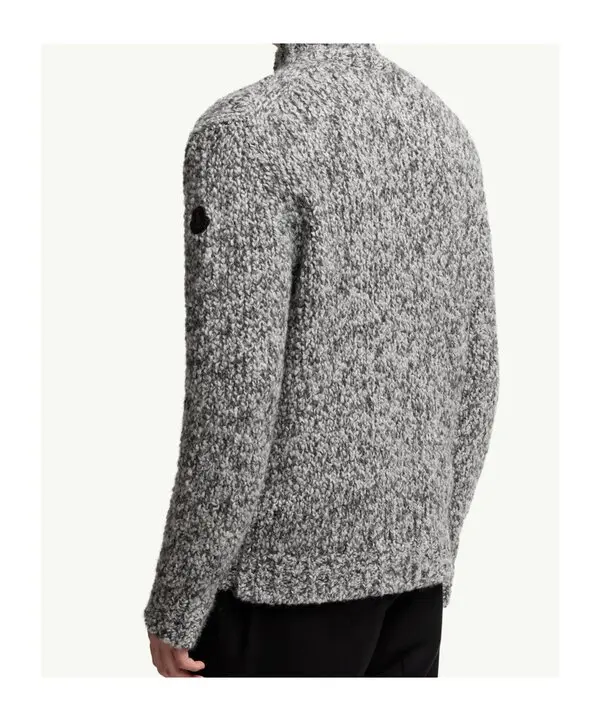 Moncler Wool Alpaca Zip-up Cardigan
