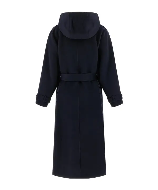 Pinko Belted Hooded Coat