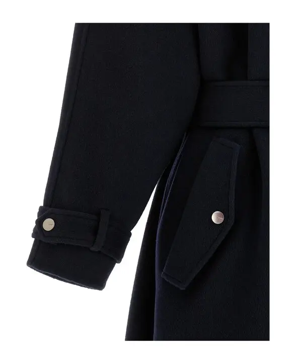 Pinko Belted Hooded Coat