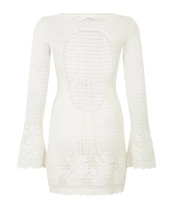 SELF-PORTRAIT Open Back Knitted Mini Dress