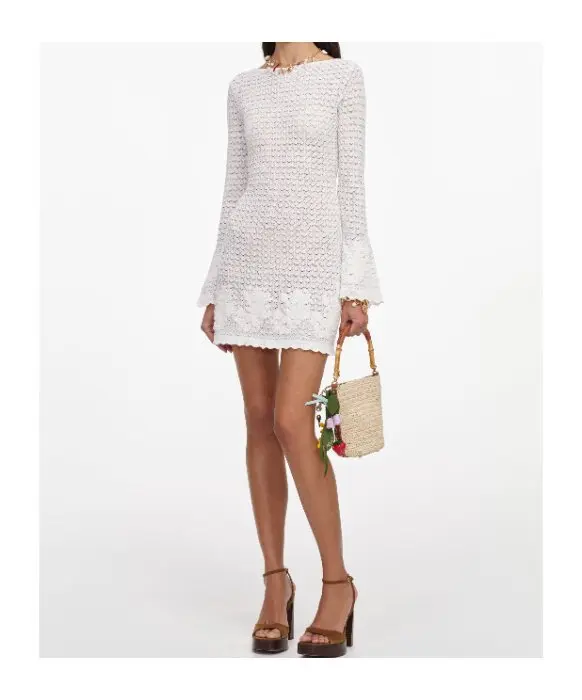 SELF-PORTRAIT Open Back Knitted Mini Dress