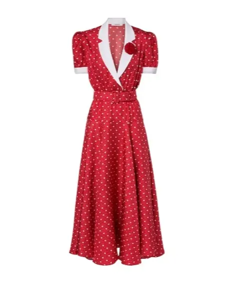 RODARTE Printed Silk Twill Midi Dress
