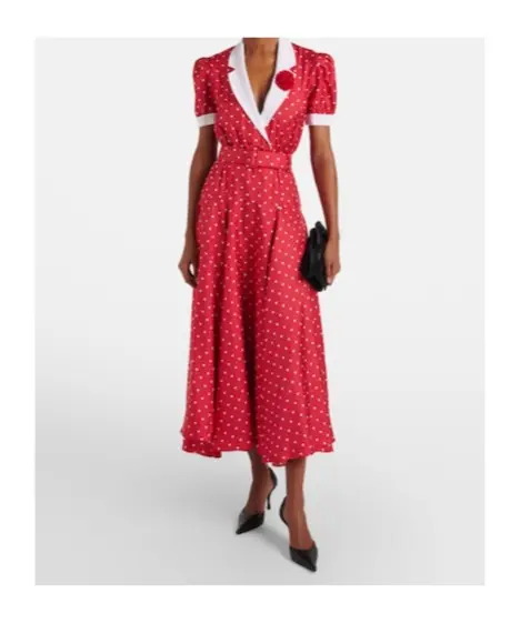 RODARTE Printed Silk Twill Midi Dress