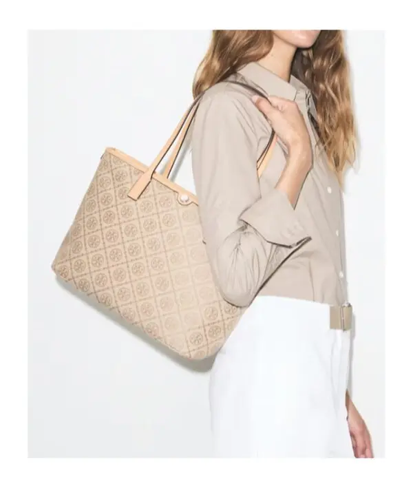 Tory Burch T Monogram Small Zip Tote