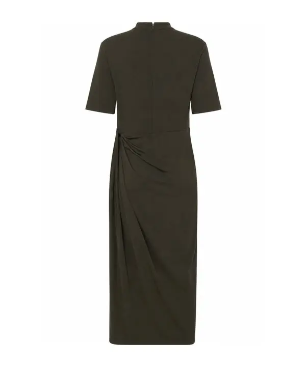 ROTATE BY BIRGER CHRISTENSEN Short-sleeve High-neck Midi Dress