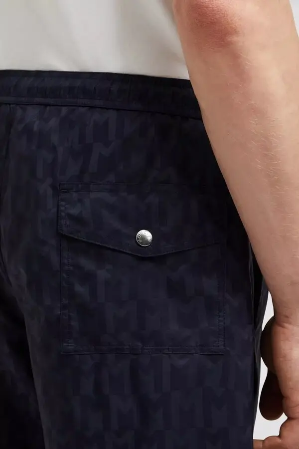 Moncler Logo Patch Drawstring Shorts