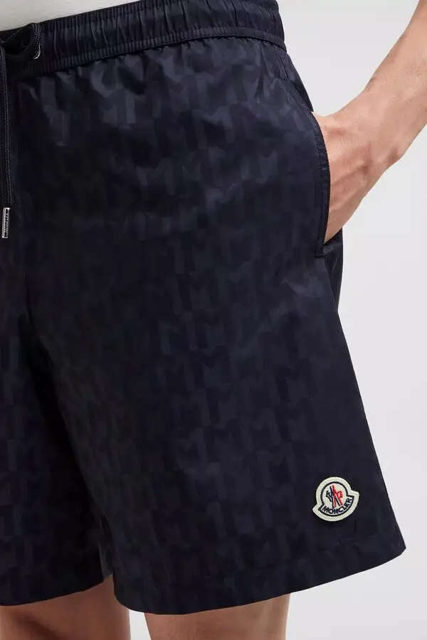 Moncler Logo Patch Drawstring Shorts
