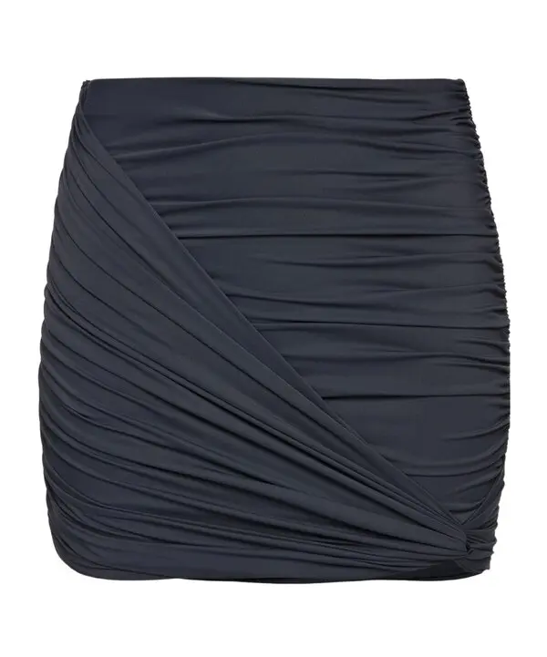 Magda Butrym Draped Ruched Mini Skirt - Grey