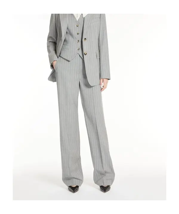 Max Mara Pinstripe Wool Casual Pants