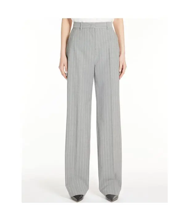 Max Mara Pinstripe Wool Casual Pants
