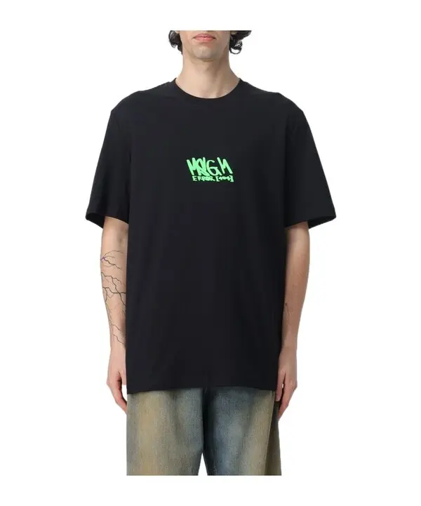 MSGM Logo Printed Crewneck T-shirt - Black