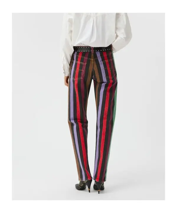 Versace Striped Straight Jeans