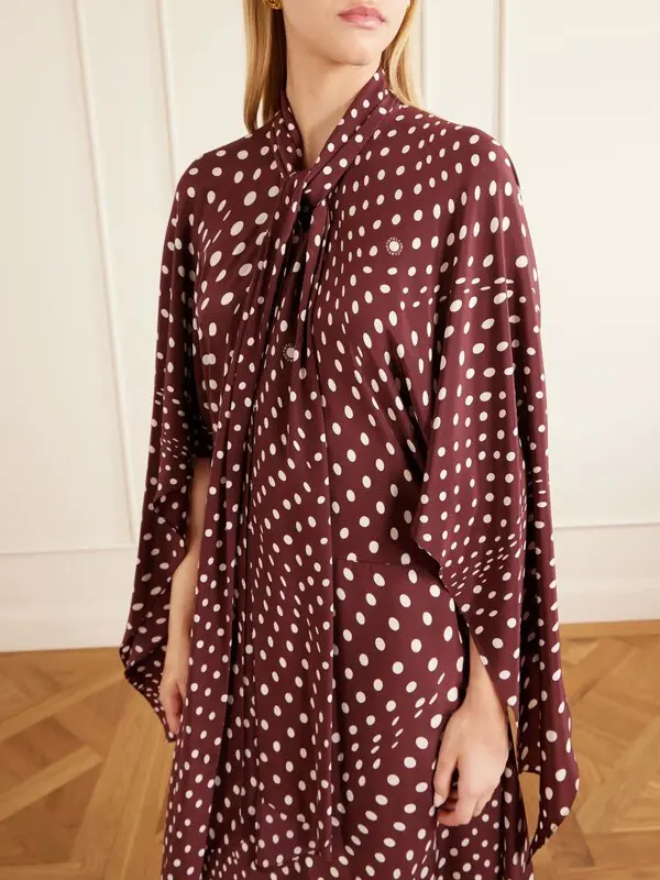 Stella McCartney Tie-waist Polka Dot Dress