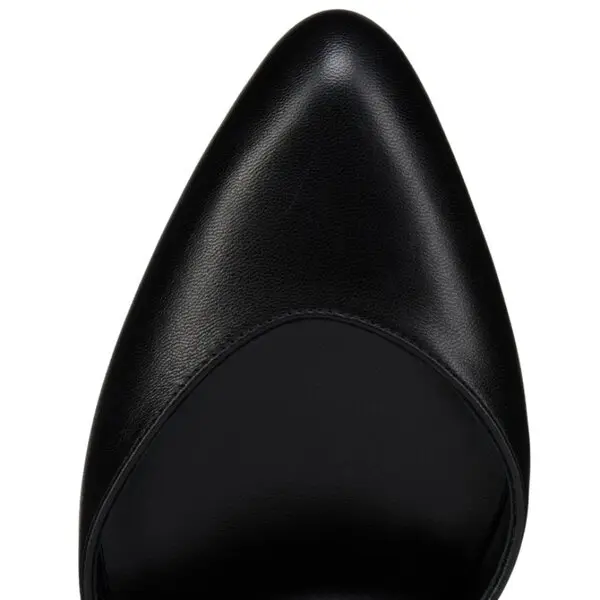 CHRISTIAN LOUBOUTIN Leather Almond Toe Pumps With Adjustable Ankle Strap - Black
