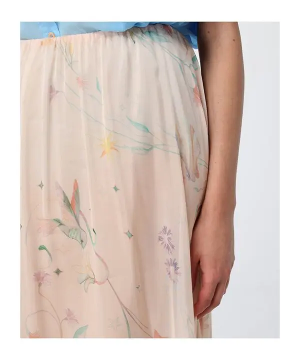 FORTE_FORTE Elastic Waist Midi Skirt
