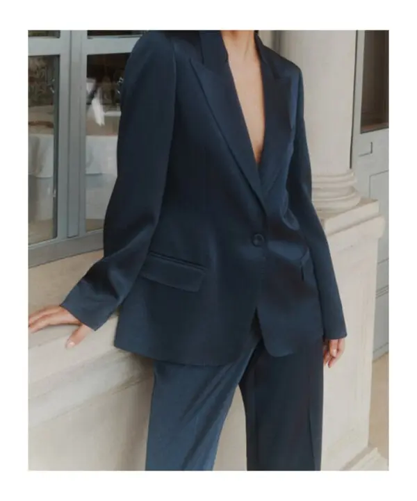 Marella Single-breasted Satin Blazer