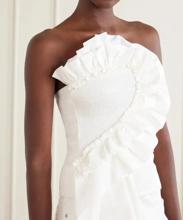 Farm Rio Strapless Ruched Tank