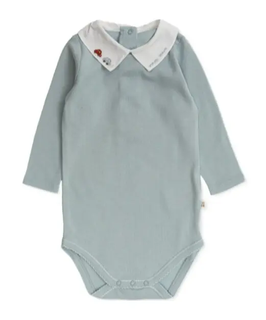 Bonpoint Long-sleeved Bodysuit - Blue