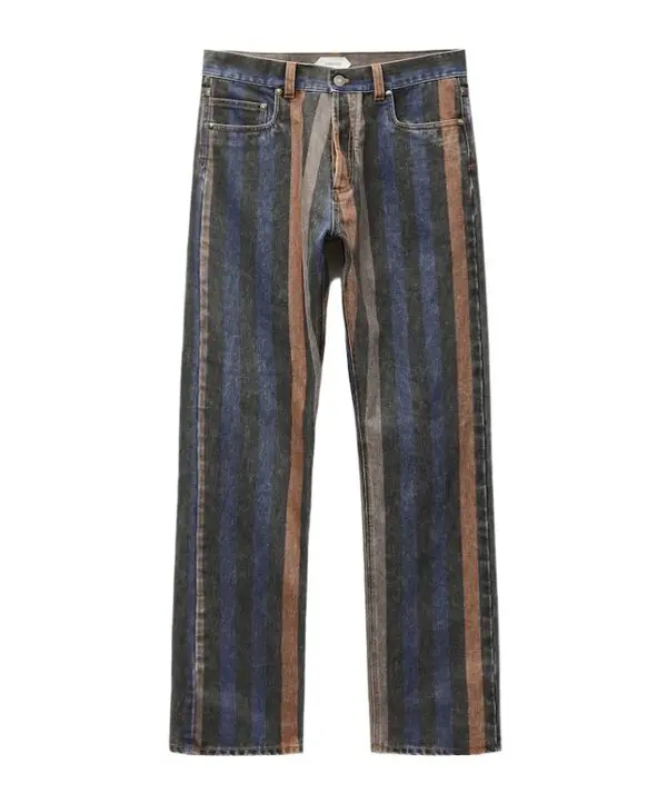 Versace Striped Straight Jeans