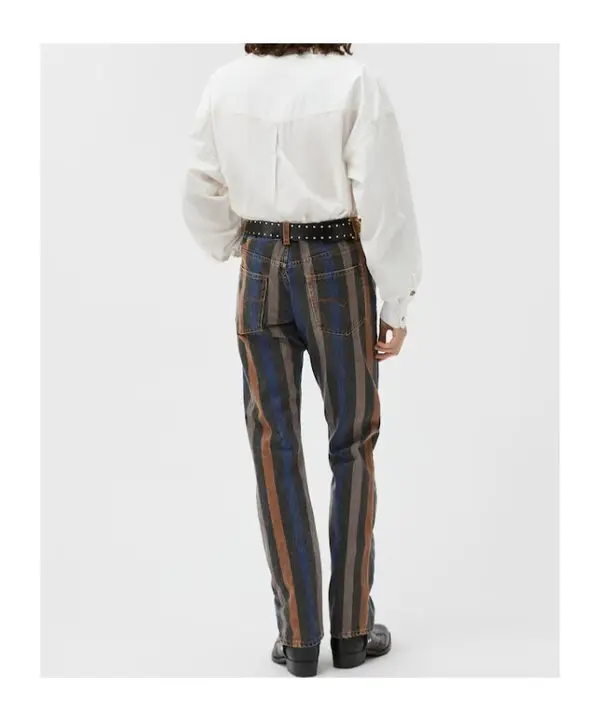 Versace Striped Straight Jeans