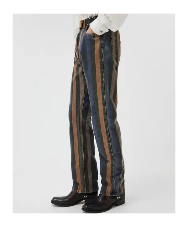 Versace Striped Straight Jeans