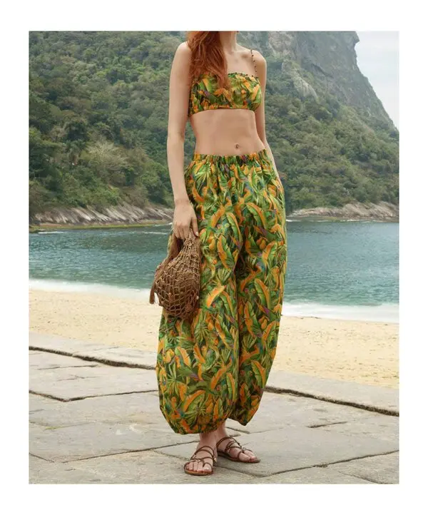 Farm Rio Parrot Pattern Balloon Pants