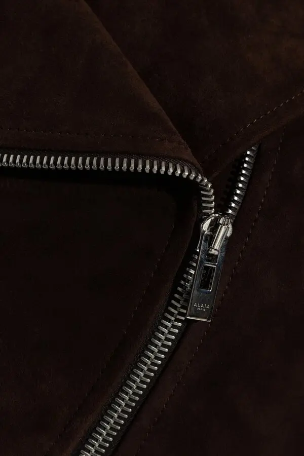 Alaïa Long Sleeve Leather Jacket