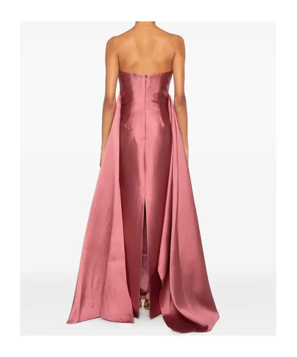 Solace Strapless Draped-panel Maxi Dress