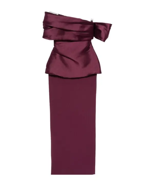 Solace Off-shoulder Draped Maxi Dress