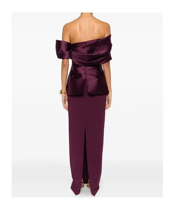 Solace Off-shoulder Draped Maxi Dress