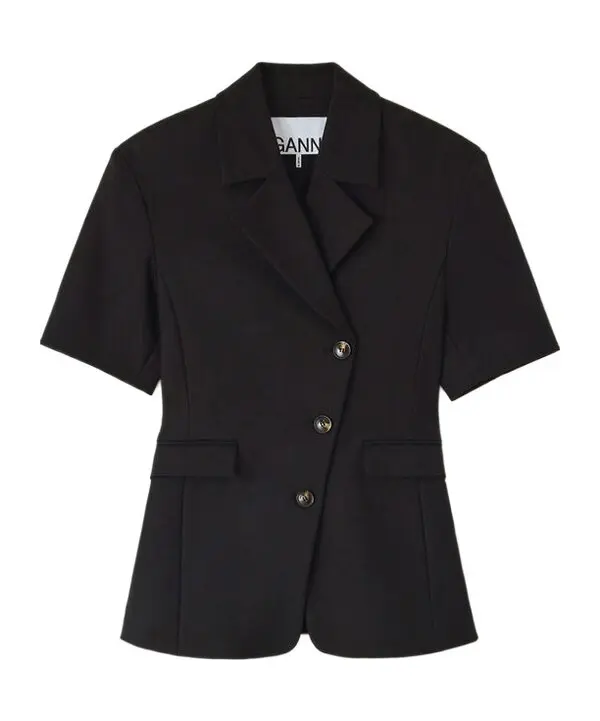 GANNI Blazer In Cotton Tailoring