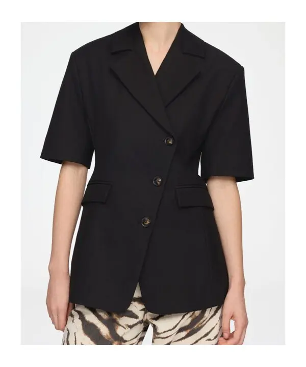 GANNI Blazer In Cotton Tailoring