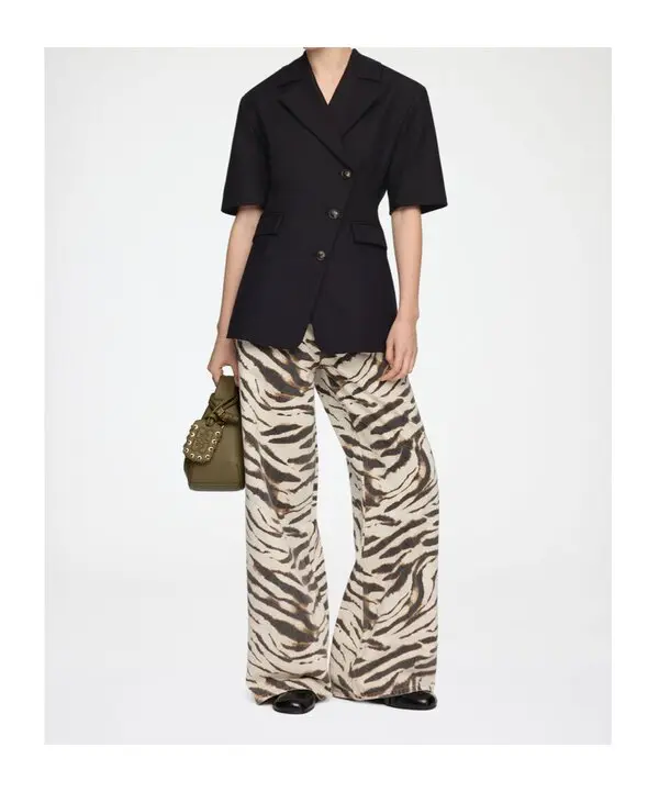 GANNI Blazer In Cotton Tailoring