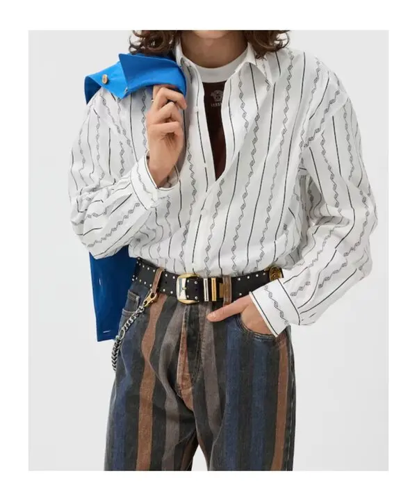 Versace Button-up Blouson With Classic Collar