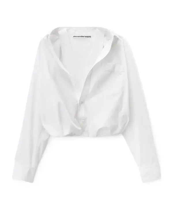 Alexander Wang Cropped Striped Shirt