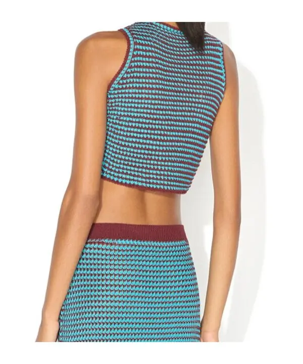 Alaïa Crochet Knit Crop Top