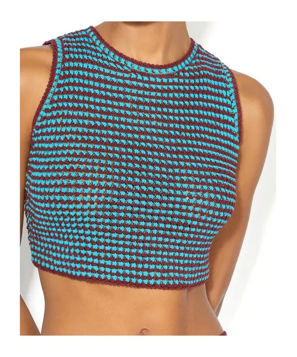 Alaïa Crochet Knit Crop Top