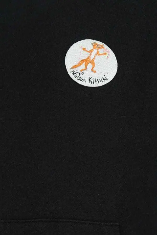 Maison Kitsuné Fox Patch Drawstring Hoodie