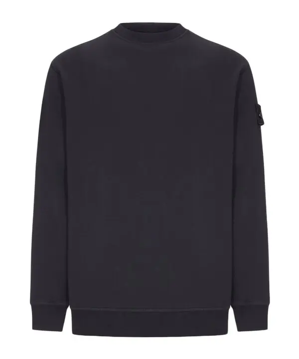 Stone Island Crewneck Logo-patch Sweatshirt - Charcoal
